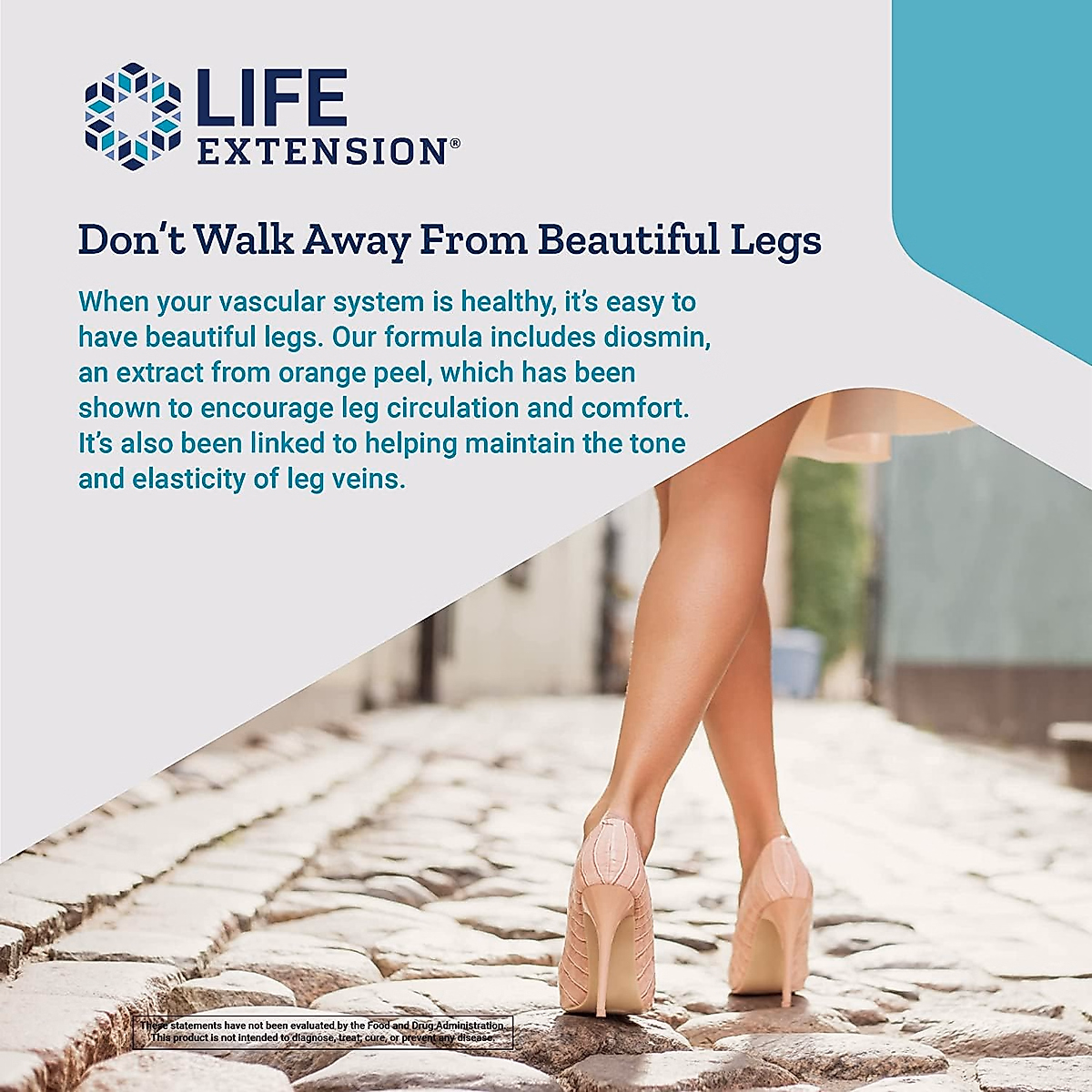 Life Extension Youthful Legs - Healthy Vein and Leg Support Supplement for Women - Advanced Formula For Circulation in Leg Veins- Non-GMO, Gluten-Free - 60 Counts