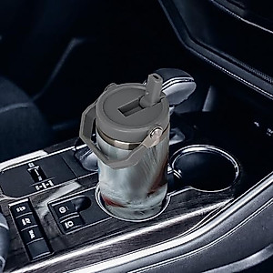 30oz Stainless Steel Insulated Tumbler with Flip Lid & Straw, Leakproof Travel Mug for Car, Blue Eyes Cat Double Wall Vacuum Thermal Coffee Cup with Handle, Spill-Proof Design for Hot/Cold Drinks