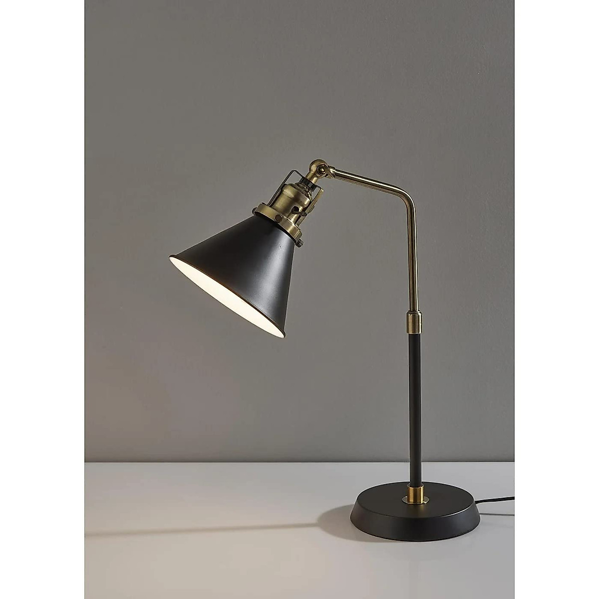 Adesso SL3740-01 Arthur Desk Lamp, Black and Gold