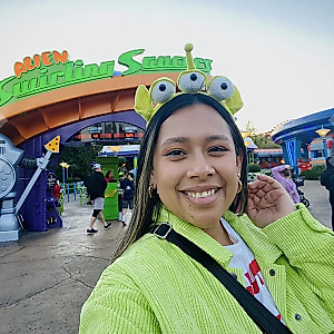 Jing xin Alien Headband Toy Stretchy Plush Eyeball Headband Accessories Alien Monster Headband for Party Cosplay (Green)