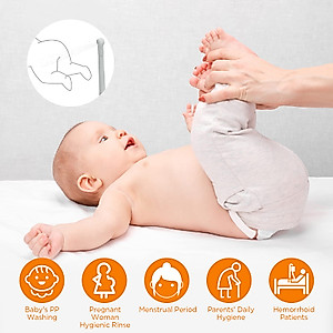 Travel Portable Bidet - Foldable Handheld Bidet Sprayer, with H/L 2 Electric Modes, Toilet Paper Substitutes, for Personal Hygiene Cleaning/Postpartum Care/perineal & Hemmoroid Nursing