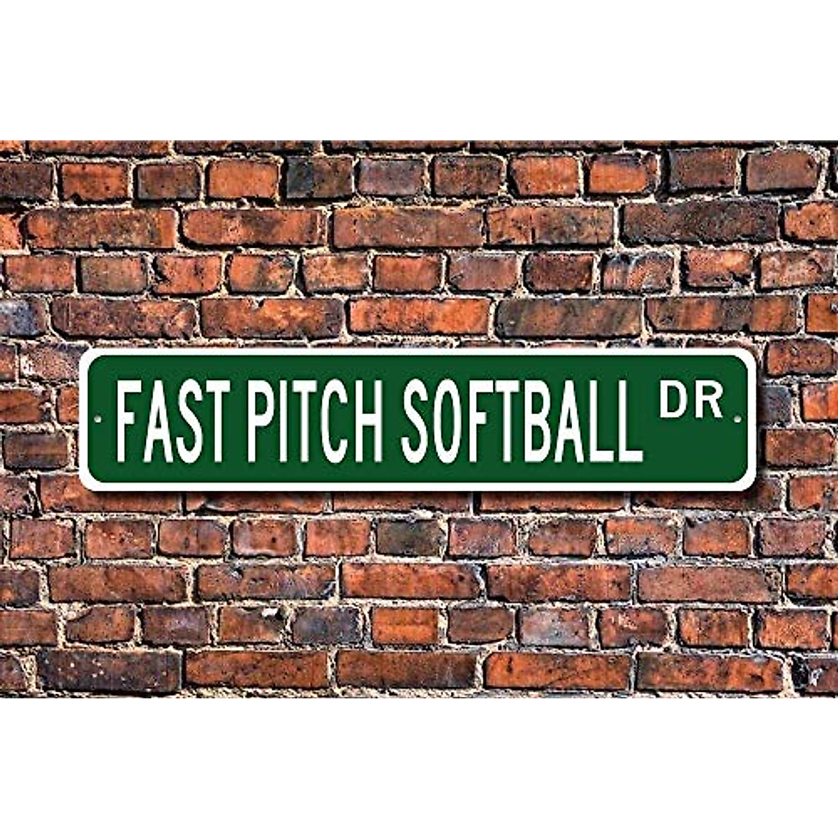 Kexle Tin Signs Home Decoration Fast Pitch Softball Sign Fast Pitch Softball Fan Fast Pitch Softball Street Sign Art Wall Decor Metal Sign 4 x 16