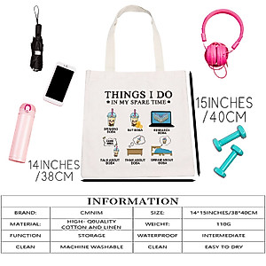 CMNIM Bubble Tea Lover Gifts Bubble Tote Bag kawaii Bubble Tea Merchandise for Girls Things I Do In My Spare Time Anime Gift(Bubble Tote Bag)