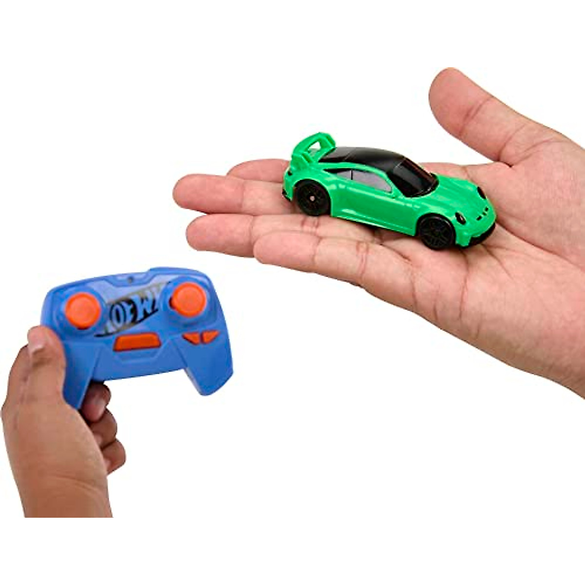 Hot Wheels 1:64 Scale RC Toy Car, Remote-Control Porsche 911 for On & Off Track Racing with USB Cable for Recharging