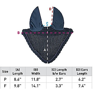 B Vertigo Zurich Noise Cancelling Crochet-Pattern Horse Ear Net - Beetle Khaki Green - Horse