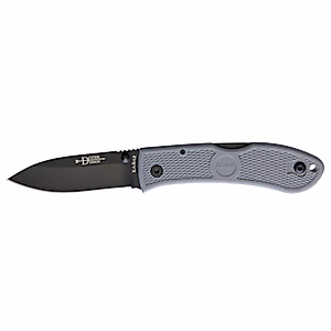 Ka-Bar 4062GY, Dozier Folding Hunter, Gray, Black Clip, Straight Edge