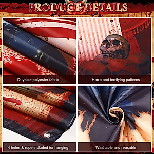 Halloween Circus Backdrop Creepy Carnival Party Decoration Horror Theme Welcome to The Carnival Background for Photo Booth Halloween Birthday Indoor Outdoor Party Supplies, 43.3 x 72.8 Inches