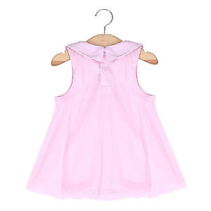 WZSYGDTC 0-24 Months Baby Party Dress Infant Girls One-Piece Romper Jumpsuit (Pink, 12-18 Months)