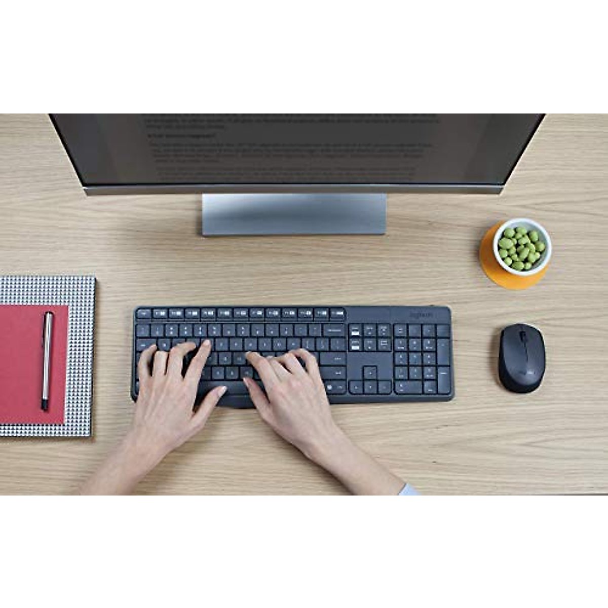 Logitech MK235 Wireless Keyboard and Mouse (Renewed)