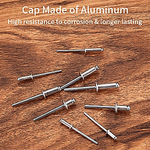 200 Pcs Pop Rivets Assortment Kit, Assorted Aluminum Blind Rivets, Metal Flange Blind Rivets for Metal, 1/8"x1/4", 1/8"x5/16", 1/8"x3/8", 1/8"x1/2", 3/16"x1/4", 3/16"x5/16", 3/16"x1/2", 3/16"x5/8"