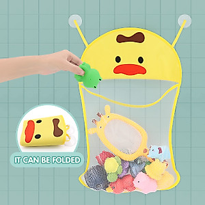 KIMSTONE 13 Pieces Baby Bath Toys with 1 pcs Bath Toy Storage & Organizer Bag for Tub Fishing Game and Pool Toys for Toddlers 1-3