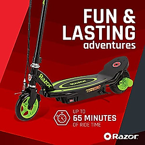 Razor Power Core E90 Electric Scooter with hub motor, push-button throttle, for kids 8+