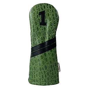 Genuine Leather Green Croc Ace Driver Golf Headcover by Sunfish