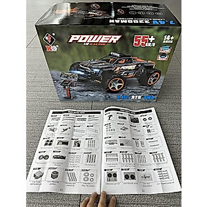 WLtoys 104018 1:10 2.4G Racing Remote Control Car 55KM/H 4WD Large Alloy Electric Remote Control Crawler Children's Toy (104018 1 * 2200mAh)