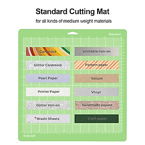 Gwybkq Cutting Mat for Cricut Maker 3/Maker/Explore 3/Air 2/Air/One 12 Pack 12x12 Cut Mats Replacement Accessories Adhesive Sticky Green Cricket Standard Card