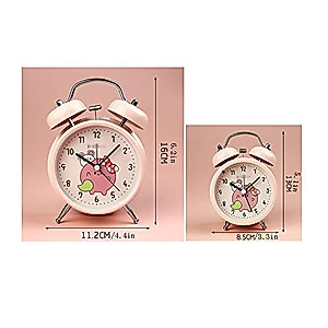 Analog Alarm Clock Twin Bell Alarm Clock for Bedroom with Cute Animal Pattern Modern Small Alarm Clock, Battery Operated Loud Alarm Clock By Fashion Style for Home Office Kids Alarm Clocks ( Color : G