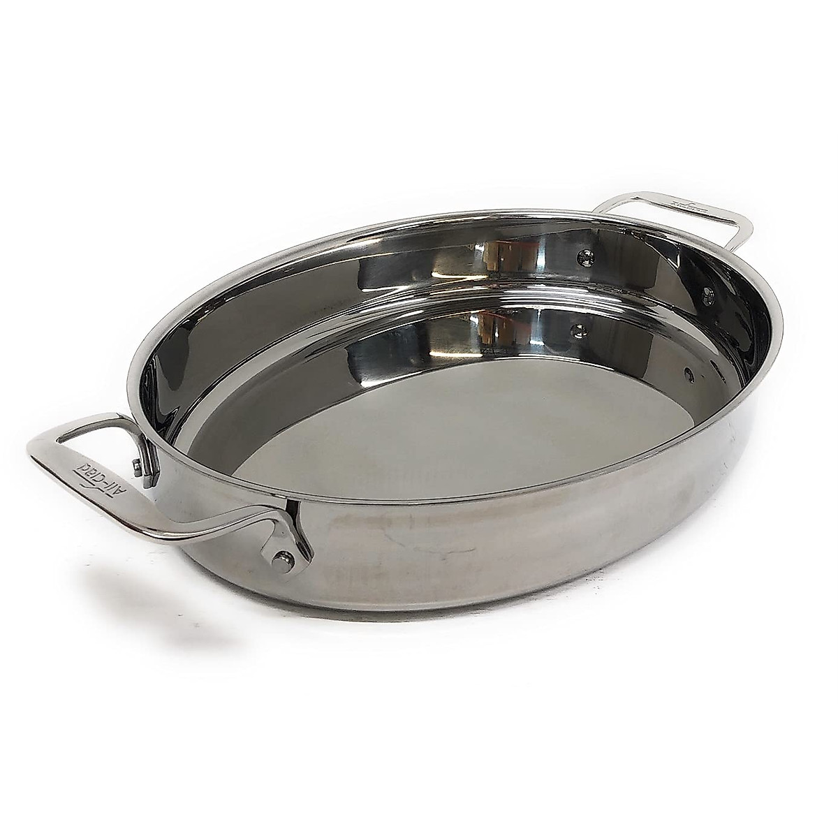 All-Clad Stainless Steel 15" Oval Baker with Pot Holders
