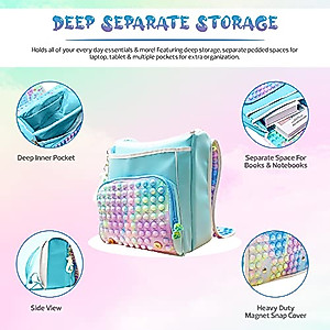 AmazTree Amaztree Rainbow Pop On It School Backpack Fidget Backpack for Kids, Teenagers Girls