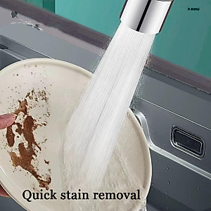 2 Pcs Faucet Aerator, 360° Swivel Kitchen Sink Faucet Aerator, Big Angle Twist, Dual-function 2-Flow Sprayer Faucet Head, Sink Sprayer Attachement, Faucet Replacement Part 55/64'', Chrome