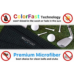 Wolf Golf Towels - It Takes A Lot of Balls to Golf Like I Do Golf Towel - Golf Accessories for Men - Golf Gifts for Men - Embroidered Funny Golf Towel