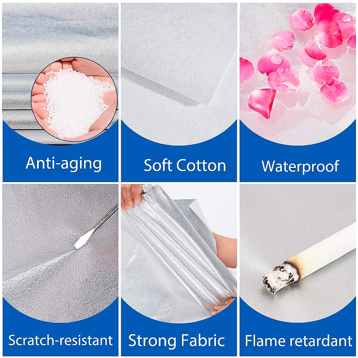 KouKou Truck Cover Waterproof All Weather, 6 Layers Full Pickup Cover, Universal Fit for Chevy C10, Ford F100, RAM 1500, Sierra 1500, Silverado 1500 Regular Cab Single Cab Truck. (up to 210 inches)