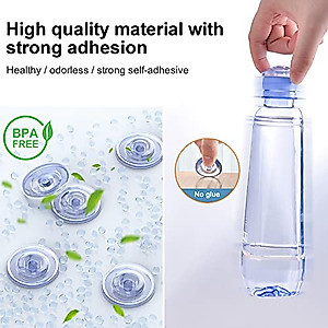 Cabinet Bumper Pads 8 Packs, Clear Adhesive Bumper Pads, Door Stopper Wall Protector, xuenair Rubber Bumper Feet, Adhesive Door Knob Bumper for Wall Fridge Door Stopper