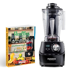 Nuwave Moxie High-Performance Digital Vacuum Blender with BPA-Free 64-ounce Pitcher, Vacuum Lid and Plunger Lid, and 200 Recipe Book