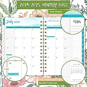 2024-2025 Academic Planner – Weekly ＆ Monthly Planner from Jul. 2024 – Jun. 2025, 6.4" x 8.5" with Tabs, Flexible Hardcover, Thick Paper, Strong Twin-Wire Binding, Back Pocket, Inspirational Quotes