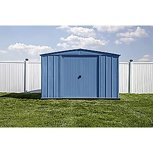Arrow Classic Steel Storage Shed, 10x14, Blue Grey