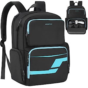 Deegotech Gaming Backpack Fit for PS5, Protective Travel Carrying Case Bag Compatible with Playstation 5 Console Game Storage Bag with Multiple Pockets Fit for PS5 Disc/Game Cards/Laptop
