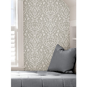 NuWallpaper Taupe Escape to The Forest Peel & Stick Wallpaper