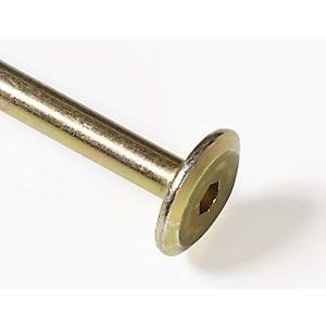 Pack of 4 Replacement Bolts 150 mm Long, 1/4" Thread. 4 Half-Moon/Crescent/Lunar Threaded Nuts Included. Best for Made in Brazil Beds and Bunk Beds