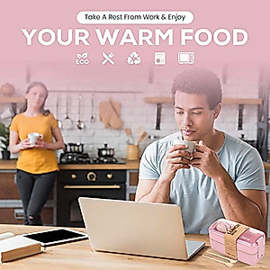 TARLINI | Stackable Bento Lunch Box for Adults - Bentgo-Inspired Design - Microwave & Dishwasher Safe - Aesthetic & Cute Meal Container - Perfect for Work, On-the-Go - Hot Food, Lunchboxes, Meal Prep