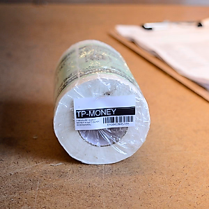 Treasure Gurus 100 One Hundred Dollar Bill Roll of Toilet Paper