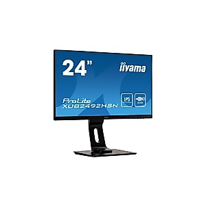 iiyama XUB2492HSN-B1 24" IPS LCD USB-C 65W Charging, 4ms, Full HD 1920x1080, RJ45, 1x HDMI,1 x DisplayPort In, 1 x DisplayPort Out,1 x VGA, 2 x USB, 2 x 2W Speakers, Height Adjustable Stand