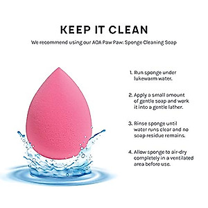 AOA Studio Collection Makeup Sponge Set Makeup Blender Latex Free and High-definition Set of 6 Makeup Blender For Powder Cream and Liquid, Super Soft Wonder Blender Beauty Cosmetic