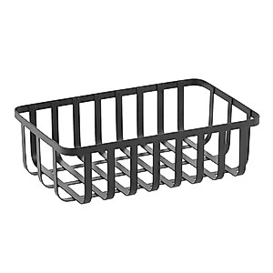 mDesign Farmhouse Metal Wire Storage Organizer, Holder Bin Basket Shelving Organization for Closet, Entryway, Bedroom, Bathroom, Home Office - Black