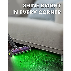 EICEM Electric Green Light, USB Rechargeable Show All Dust LED Light, One Hand Operated, Vacuum Cleaner Attachment
