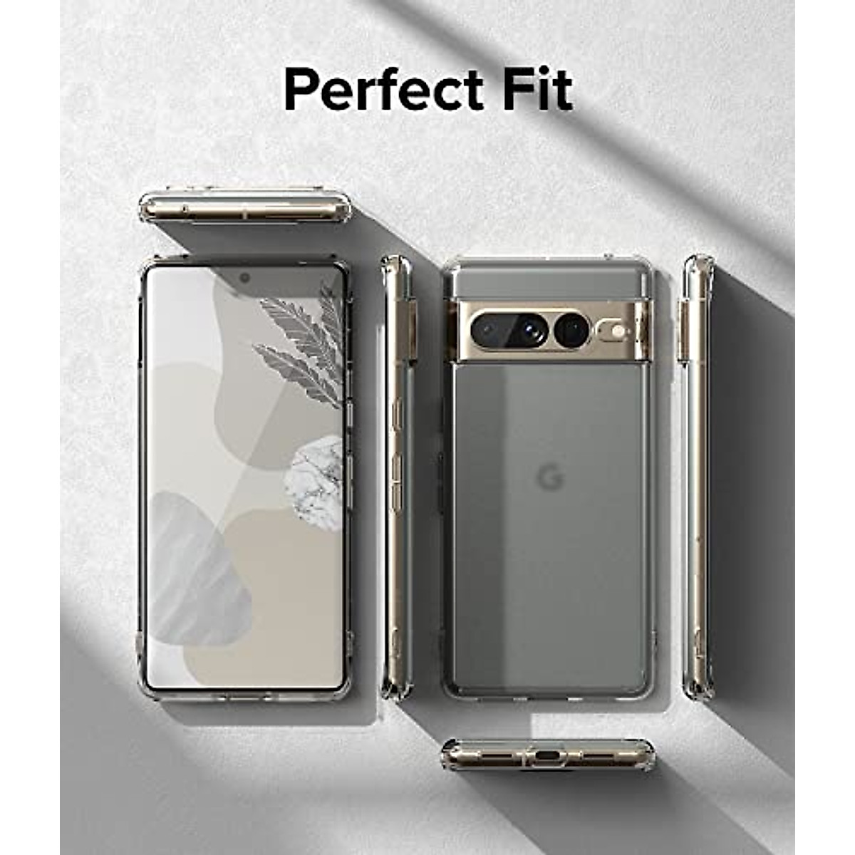 Ringke Fusion [Anti-Fingerprint Technology] Compatible with Google Pixel 7 Pro Case 5G, Protective Sturdy Back Shockproof TPU Bumper Translucent Smudge Proof Cover for Women, Men - Matte Clear