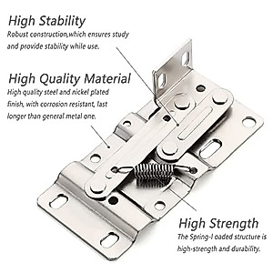Chibery 2 Pack Tip Out Tray Hinges, Scissor Hinges for Kitchen Sink or Bathroom Cabinet Organizer, Sink Front Drawer, Compatible Both Face Frame ＆ Frameless - Nickel Plated Steel