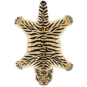 Tiger-Skin Yogic Asana - Pure Wool - 121 Knots Per Sq. Inch