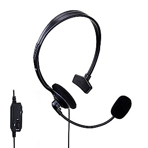 Gaming Headset, Wired Unilateral Mono Chat Headphones with Mic for Sony PlayStation 4 PS4 Online Live Game