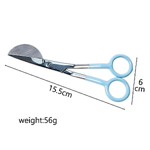 Duckbill Scissors, 6" Duckbill Shears For Art, Crafting, Fabric, Thread, Needlework and Embroidery (Blue)