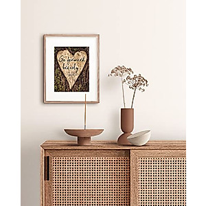 St Joan of Arc 11x14 Gallery Style Print by Soul Sunshine | Unframed 'Go Forward'' Bible Verses Wall Decor Poster Prints | Rustic Wall Decor, Tree Love Heart, Home Wall Decor | Home Decoration