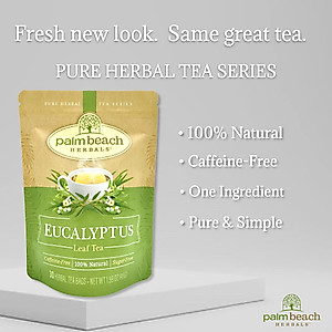 Palm Beach Medicinal Herbs - Eucalyptus Leaf Tea - Pure Herbal Tea Series (30 Tea Bags) 100% Natural