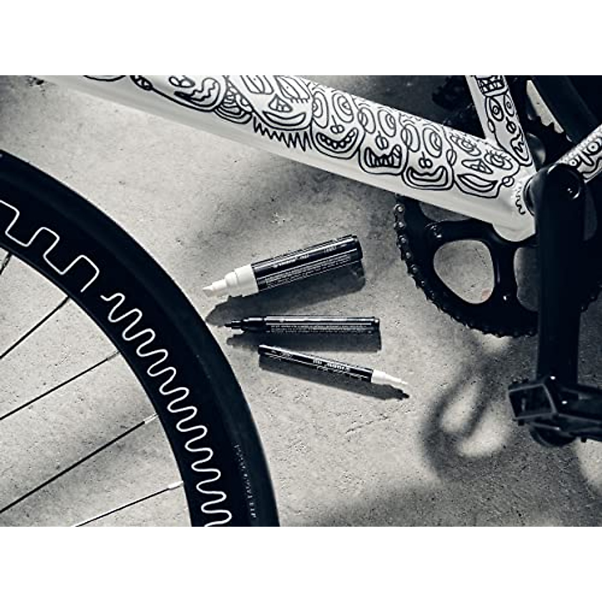 Acrylic Marker - STABILO FREE Acrylic - T100 1-2 mm Bullet Tip - Box of 5 - White