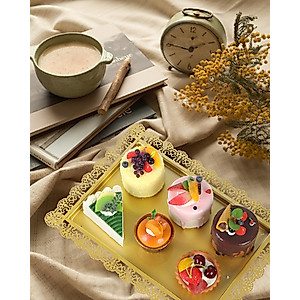 ZUMELER 9Pcs Metal Cake Stands Round Cake Stands Candy Fruite Display Plate Cupcake Serving Tower for Wedding Brithday Party Celebration Home Decoration,gold