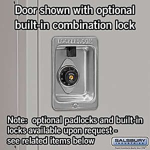 Salsbury Industries 62365GY-U Standard Metal Locker Double Tier 3 Wide 6 Feet High 15-Inch Deep Gray Unassembled Gray