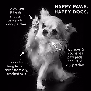 Pride and Groom The Balm – Creamy, Non-Greasy Balm for Dogs & Cats Made from Clean Ingredients, Shea Butter, Essential Oils & Vitamins to Moisturize & Heal Paws, Noses, Dry Patches, & More – 2.5 oz