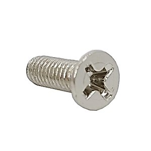 FixtureDisplays® 100PK M3 X 12mm Pitch 0.5mm - Phillips Flat Head Machine Screw (Countersunk) Carbon Steel Nickel Plated Cross Recessed 302005-NPF
